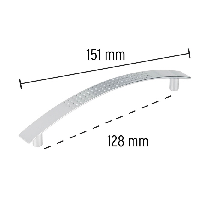 TIRADERA HERMEX JAL-0112 PARA MUEBLE CONTEMPORANEO SATIN 128 MM